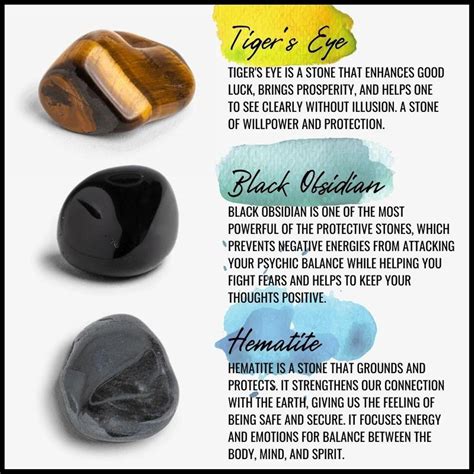 Hematite Tigers Eye And Black Obsidian Stone Bracelet Tanga