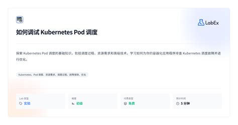 如何调试 Kubernetes Pod 调度 Labex