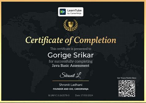 Srikar Gorige On Linkedin Java Programming Learning Achievement