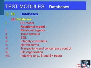 Gate Test Structure With Marks Distribution In Detailed The Complete Gate Information CS
