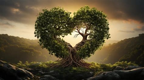Premium Photo Intertwined Tree Branches Forming A Heart Shape