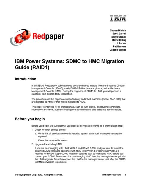 Ibm Power Systems Sdmc To Hmc Migration Guide Raid1 Pdf Hard