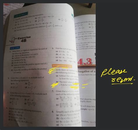 Simplify Each Of The Following Expressions Filo