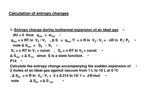 SOLUTION Calculation Of Entropy Changes Studypool