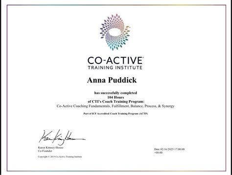 I Am Thrilled To Announce That I Have Completed The Core Training Of Co Active Coaching 🎉 This