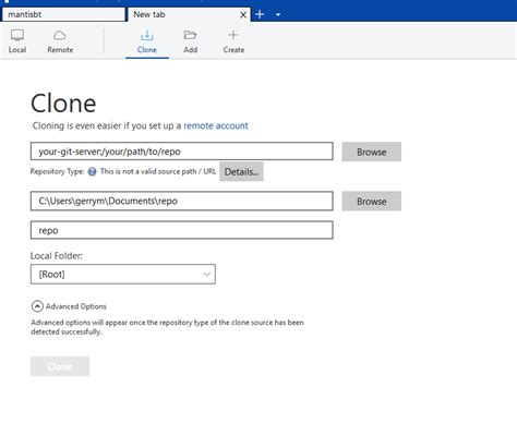 Github How Can I Connect To My Own Git Server In SourceTree Stack Overflow