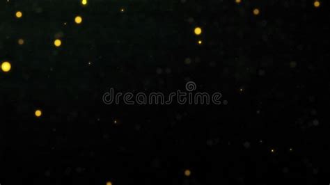 Abstract Loop Animation Flickering Glow Gold Bokeh Particles Flow Stock
