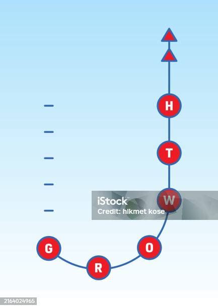 파란색 그라디언트의 성장 및 위쪽 화살표 기호 성장 개념 교육 성공 비즈니스를 위한 성장 개념 0명에 대한 스톡 벡터 아트 및