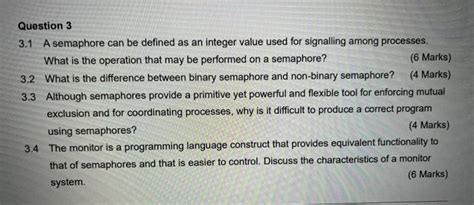 31 A Semaphore Can Be Defined As An Integer Value