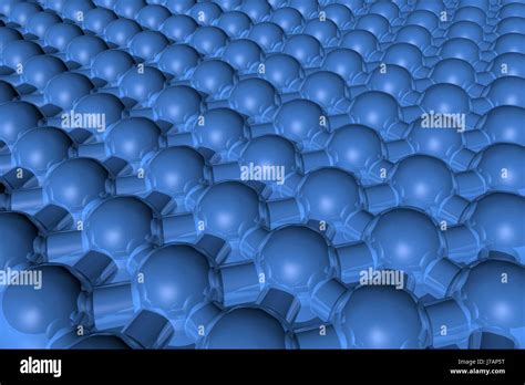 Order Cell Metallic Matrix Sphere Rounded Nanotechnology Blue Ball
