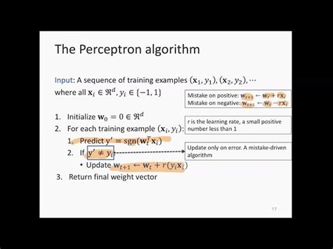 Free Video Perceptron Algorithm And Mistake Bound Theorem Lecture 9 From Uofu Data Science