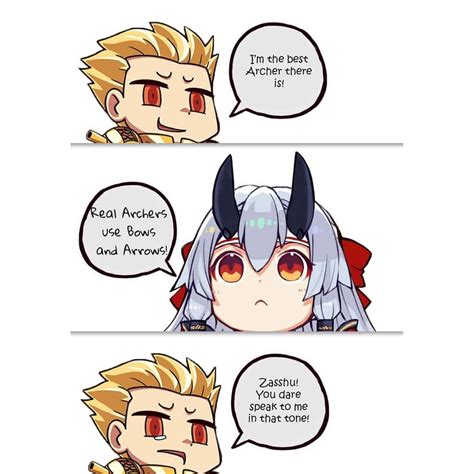 Pin By Nonetheless On Funny Gilgamesh Fate Anime Memes Funny Fate