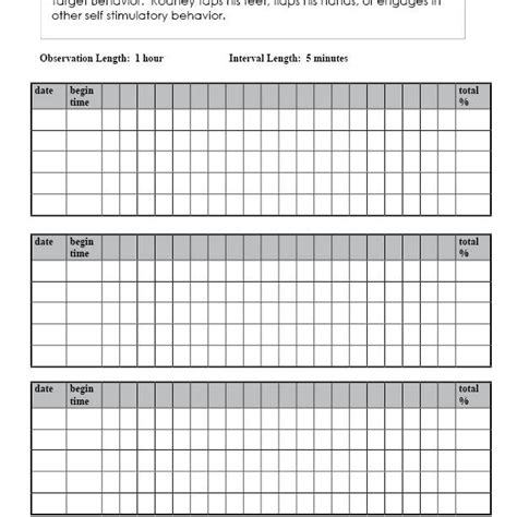 Time Interval Data Collection Sheet At Santos Long Blog