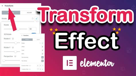 How To Add Transform Effect In Wordpress Elementor Website ৷৷ Elementor Advance Tutorial Youtube