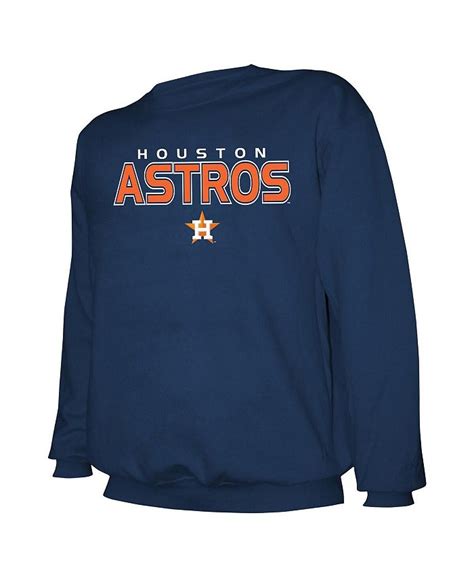 Stitches Mens Navy Houston Astros Pullover Sweatshirt Macys