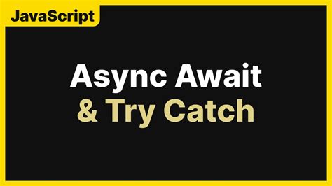 O Poder De Asyncawait E Trycatch Youtube