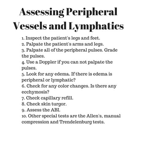 Attachedtonursing Health Assessment~peripheral Vessels And Lymphatics