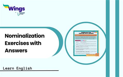 Nominalization Exercises With Answers Download Free Pdf