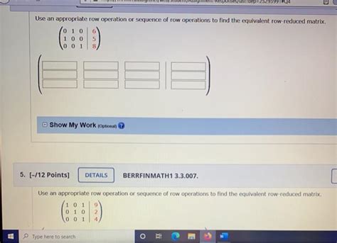 Solved Esponseslast Dep25293991q4 Use An Appropriate Row