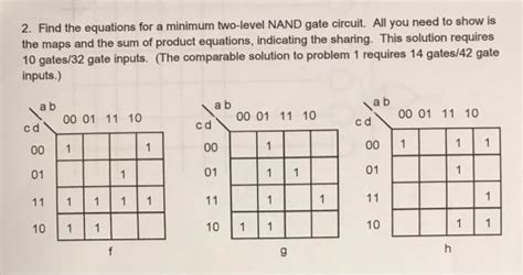 Solved 2 Find The Equations For A Minimum Two Level Nand