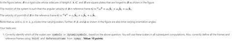 Solved In The Figure Below B Is A Rigid Cube Whose Sides