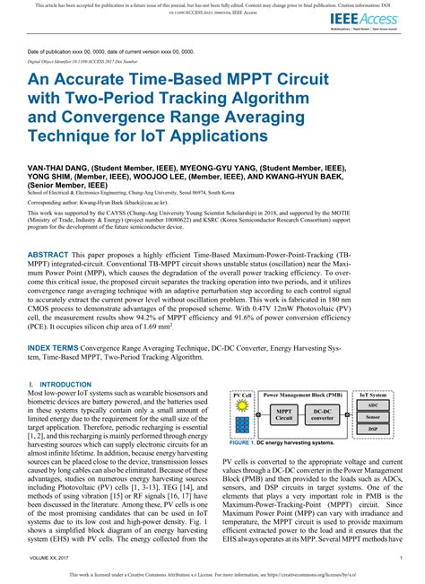 Pdf An Accurate Time Based Mppt Circuit With Two Period Tracking Algorithm And Convergence