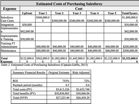Customer Relationship Management Salesforce Analysis Cost Analysis