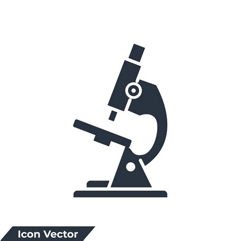 Microscope Icon Logo Vector Illustration Research Symbol Template For Graphic And Web Design