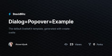 Dialogpopoverexample Stackblitz