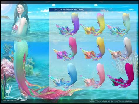 The Sims 4 Mermaid Dsf Mermaid Tail Catatumbo Sims 4 Sims Sims 4 Game
