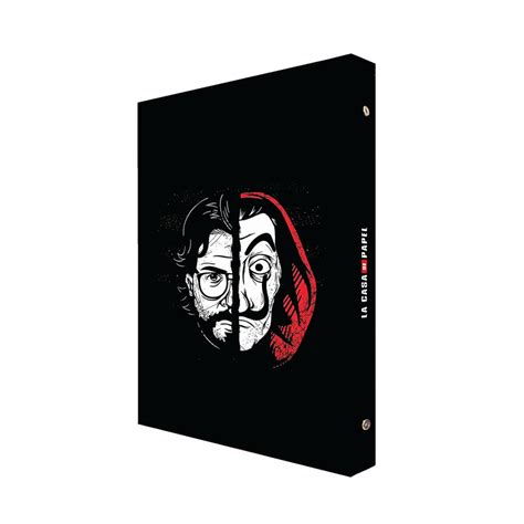 قیمت و خرید دفتر کلاسوری 100 برگ پدیده نقش مدل 26 حلقه کالکشن فیلم و سریال طرح خانه کاغذی سرقت