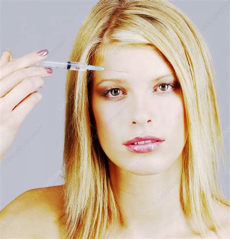 Woman Injecting Botox Stock Image M590 0271 Science Photo Library