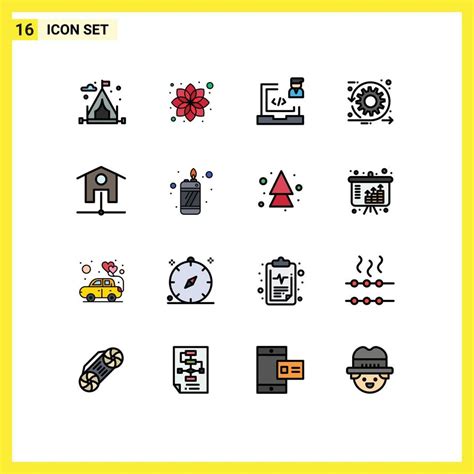 Pack Of 16 Creative Flat Color Filled Lines Of Network Sprint Develop Scrum Agile Editable