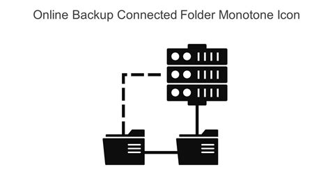 Online Backup Connected Folder Monotone Icon In Powerpoint Pptx Png And