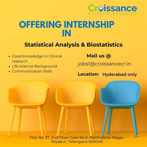 Internship Biostatistics Clinicaldataanalysis Opportunity