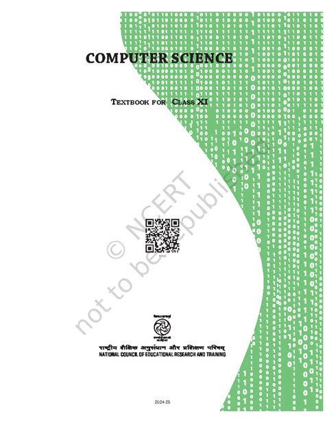 NCERT Books For Class 11 Computer Science COMPUTER SCIENCE T ExTbook For Class XI First