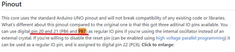 Use Internal Oscillator Of Arduino Uno Whats The Pin Characteristics Of Pb6pb7 Programming