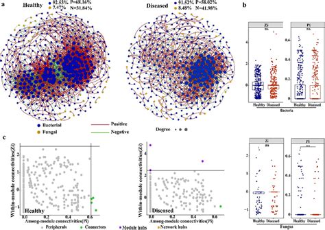 A Networks Of Microbial Co Occurrence Patterns In Healthy And Download Scientific Diagram