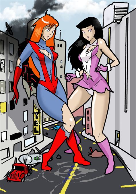 Rule 34 2girls Black Hair Bodysuit Commission Dc Elasti Girl Female