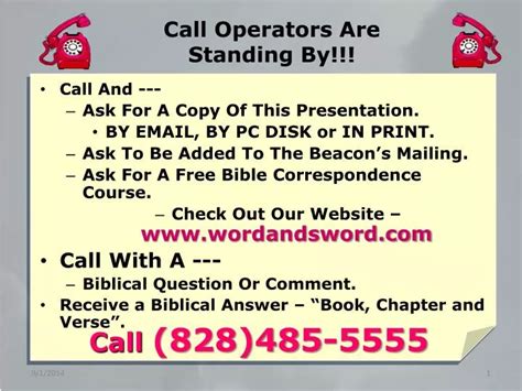 Ppt Call Operators Are Standing By Powerpoint Presentation Free