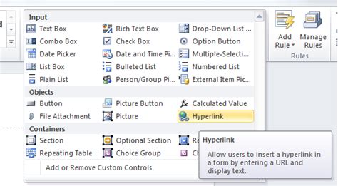 infopath dynamic hyperlink field c and code behind sharepointed