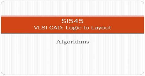 pdf vlsi cad logic to layout algorithms shanghaitechsist