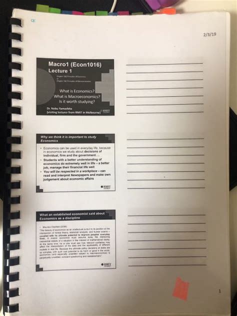 Rmit Econ 1016 Notes Hobbies And Toys Books And Magazines Assessment Books On Carousell