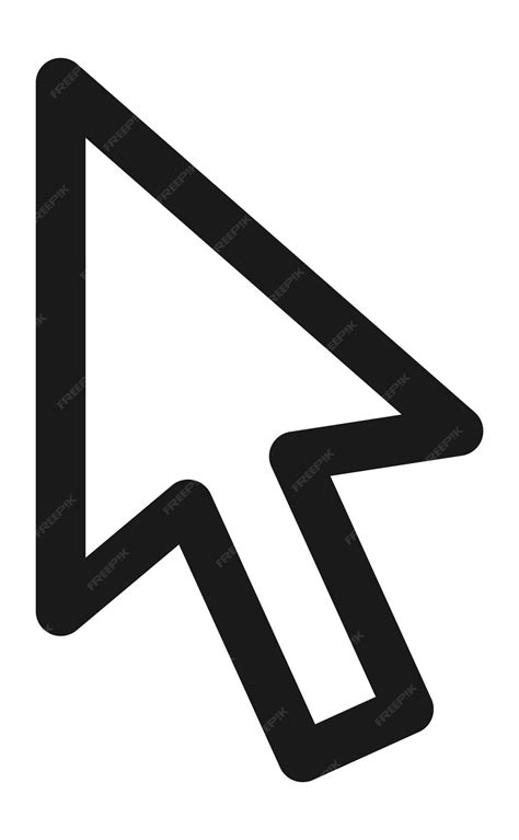 Premium Vector Arrow Pointer Mouse Cursor Black Outline Icon