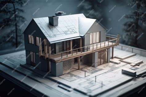 Premium Ai Image Architecture 3d And Blueprints Representation Generative Ai