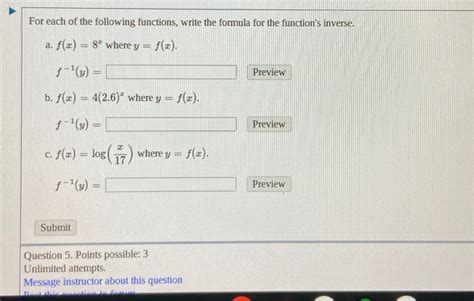 Solved For Each Of The Following Functions Write The
