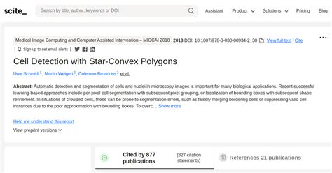 Cell Detection With Star Convex Polygons