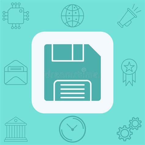 Floppy Disk Vector Icon Sign Symbol Stock Illustration Illustration Of Device Line 149438425