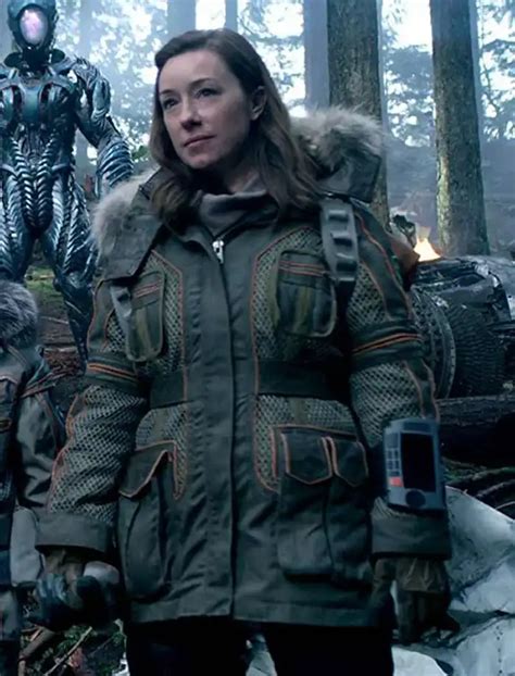 Shop Lost In Space Molly Parker Olive Green Jackets On Sale Vanquishe