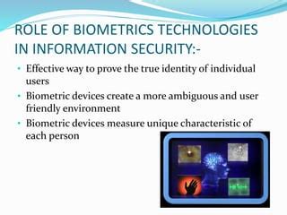 SEMINAR ON BIOMETRIC TECHNOLOGY Pptx Pptx